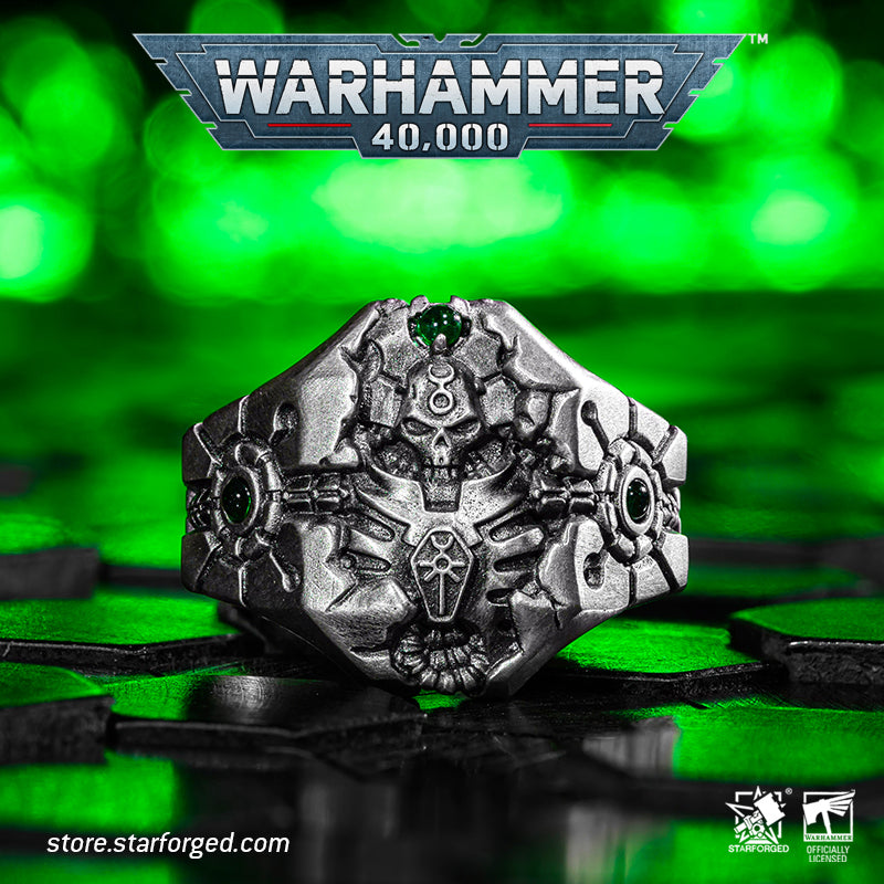 Starforged Mark of Phaeron Warhammer 40K Men‘s Sterling Silver Ring WH ...