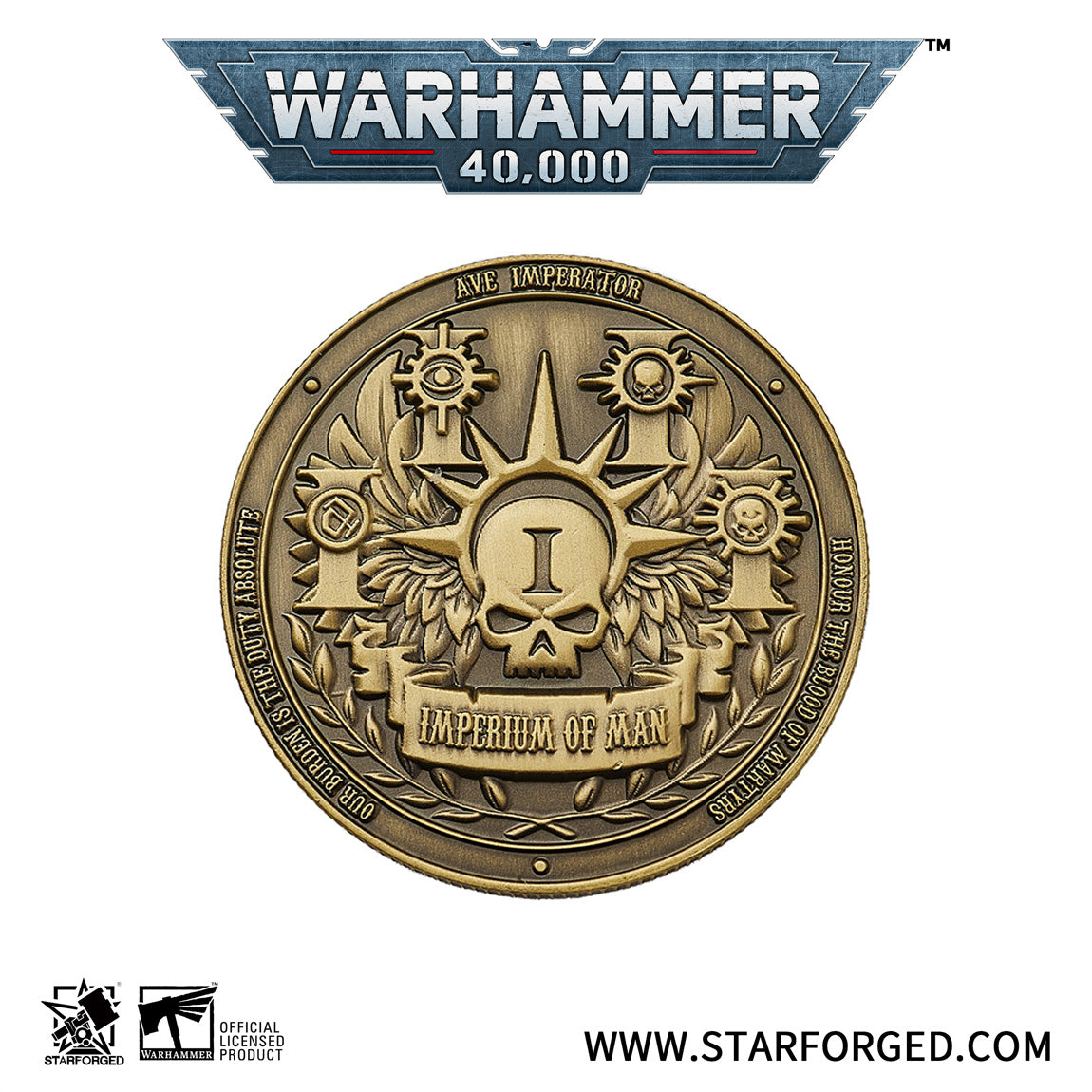Warhammer 40K Collectible Coin Imperium of Man Terra Planetary Commemo ...