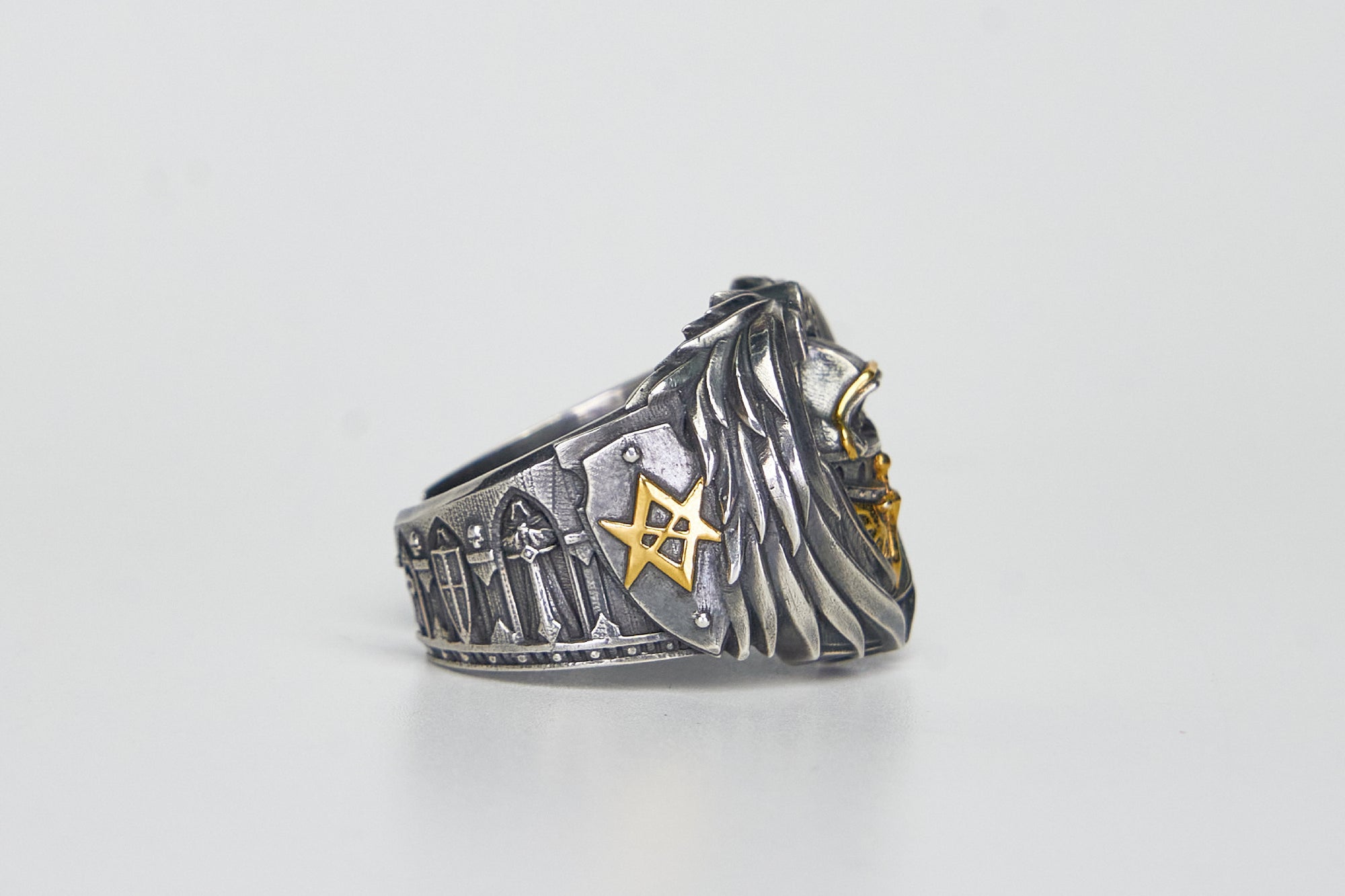 Starforged Warhammer 40K Mark of HexagramMaton Dark Angel Ring Men‘s ...