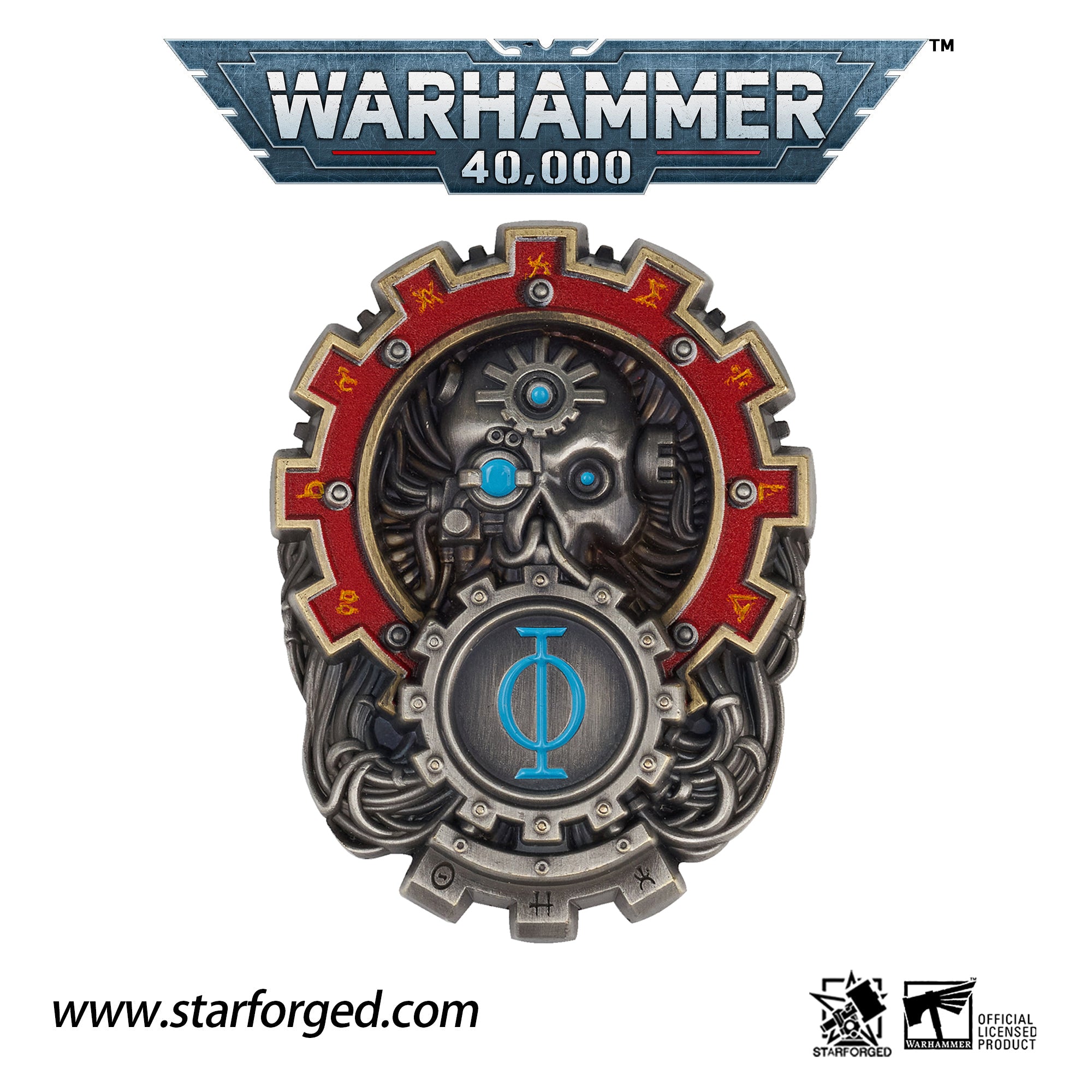 Starforged Seal of Omnissiah Machine God Deus Mechanicus Men's Brooch ...